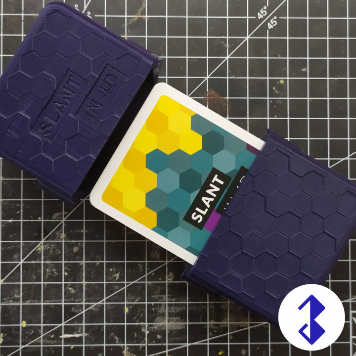 3D Printable Card Case Slant in 4D by Jonathan Bode