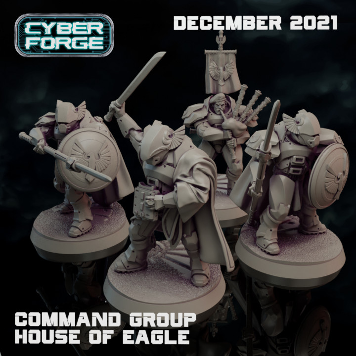 3D Printable Cyber Forge Land of Sand House of Eagle Command Group by ...