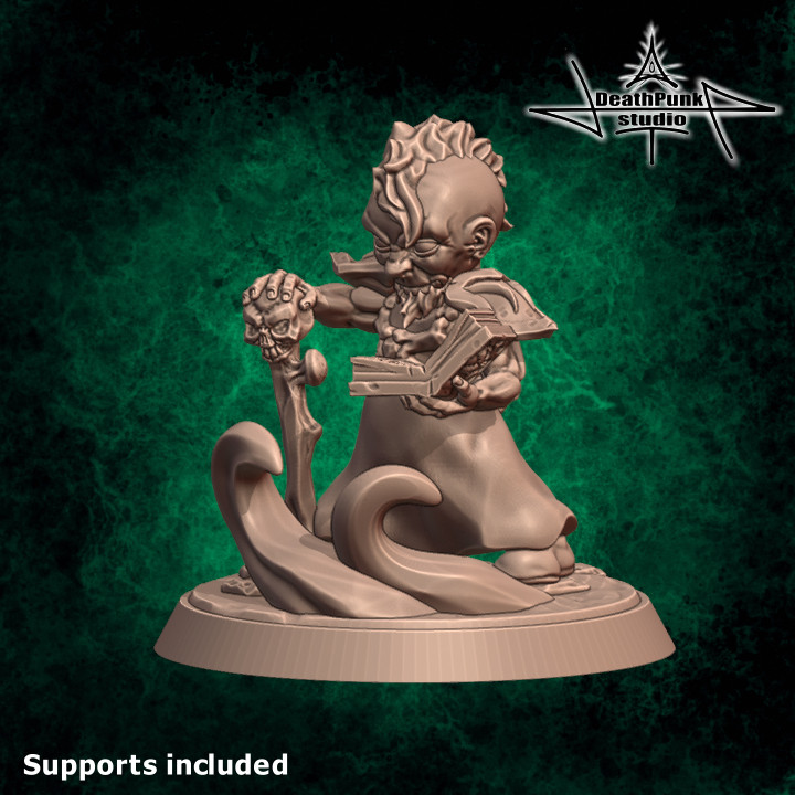 3D Printable Gravyn, the mad necromancer, by Deathpunk Studio