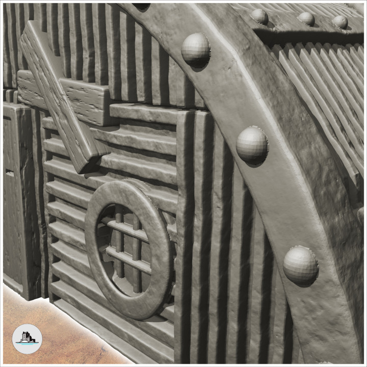 3D Printable Storage hut with product tanks and magnetic antennas (2 ...