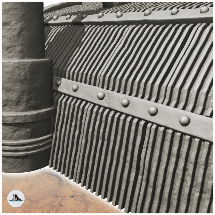 3D Printable Storage hut with product tanks and magnetic antennas (2 ...