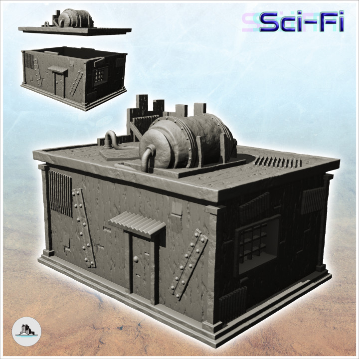3D Printable House with window and generator on roof (8) - Future Sci ...