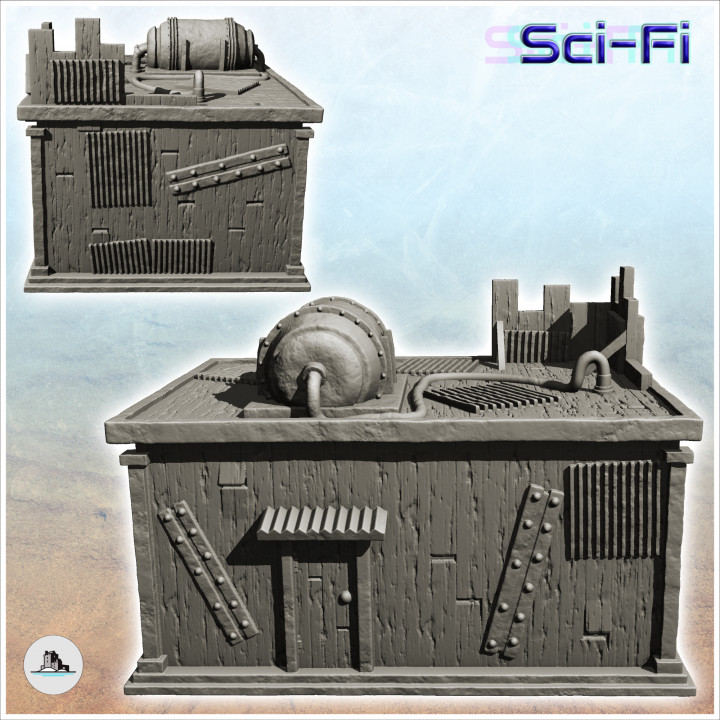 3D Printable House with window and generator on roof (8) - Future Sci ...