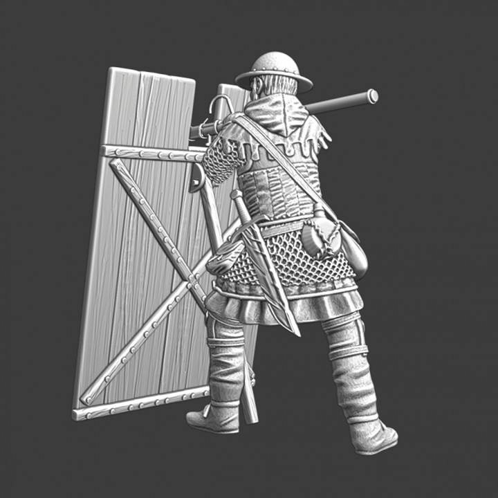 3D Printable Medieval handgunner with protection by Northern Crusades ...