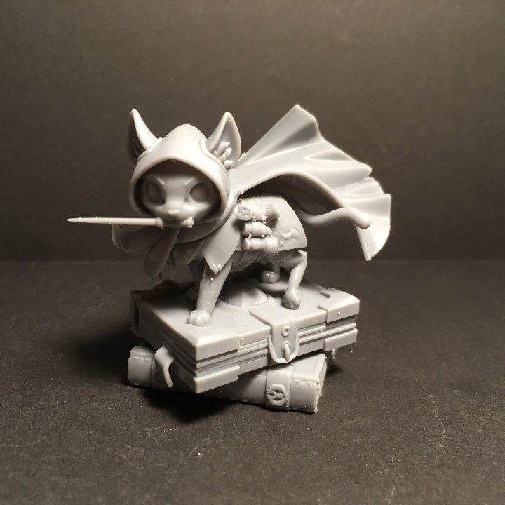 3D Printable Cat wizard by Animals & Creatures Minis