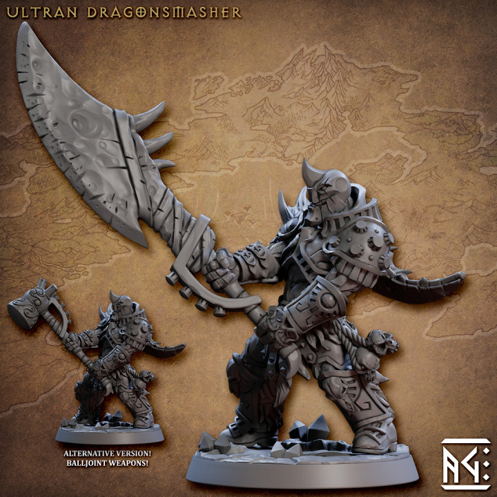 3D Printable Ultran Dragonsmasher (Golem Simulacra) by Artisan Guild