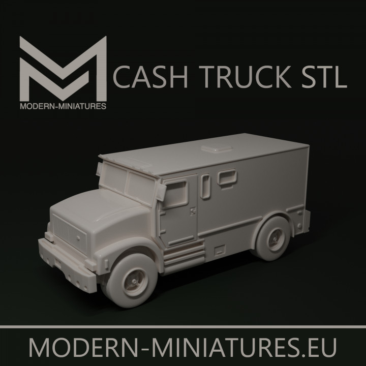 3D Printable Cash Truck / Money Transporter by Modern-Miniatures.eu