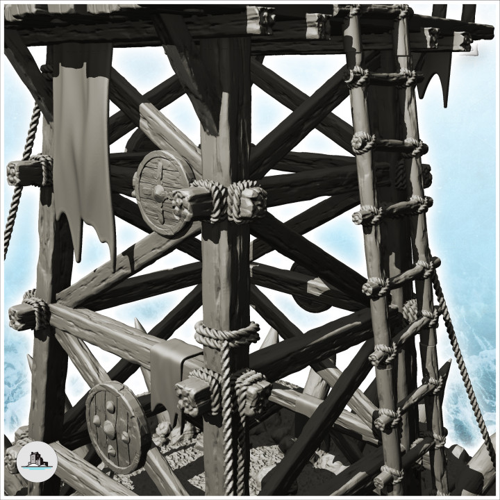 3D Printable Medieval tower with tile roof (9) - DnD Wargaming Medieval ...