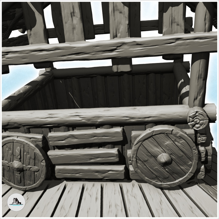 3D Printable Log guard tower with wooden roof (13) - DnD Wargaming ...