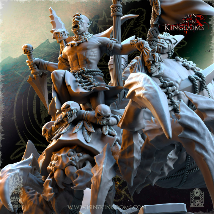 3D Printable Salanaar Shaman Spider Rider by The Beholder Miniatures