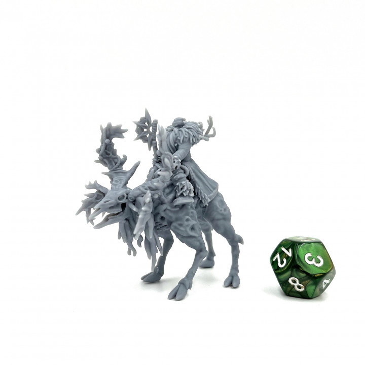 3D Printable Evil Santa riding Undead Elk by 2moronic miniatures