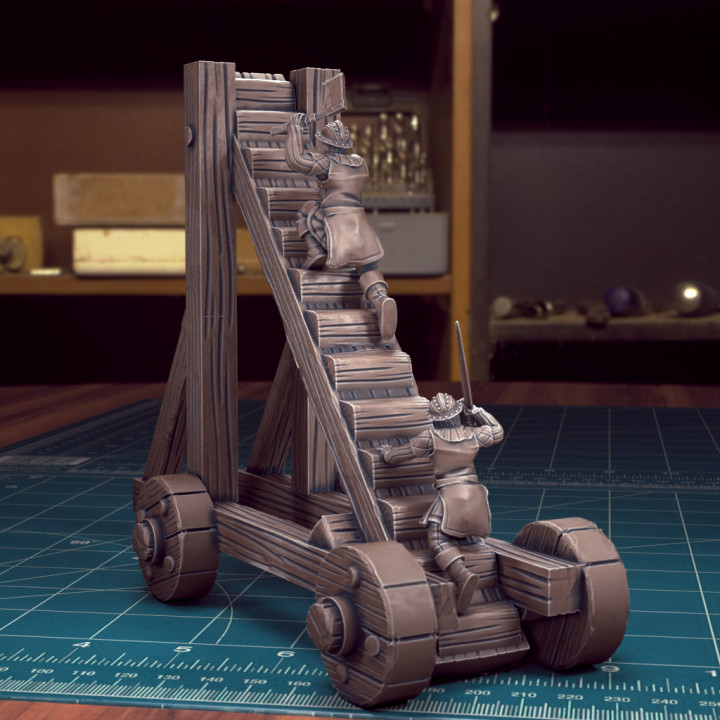 3D Printable Siege Ladder Crew [Pre-Supported] by TytanTroll Miniatures