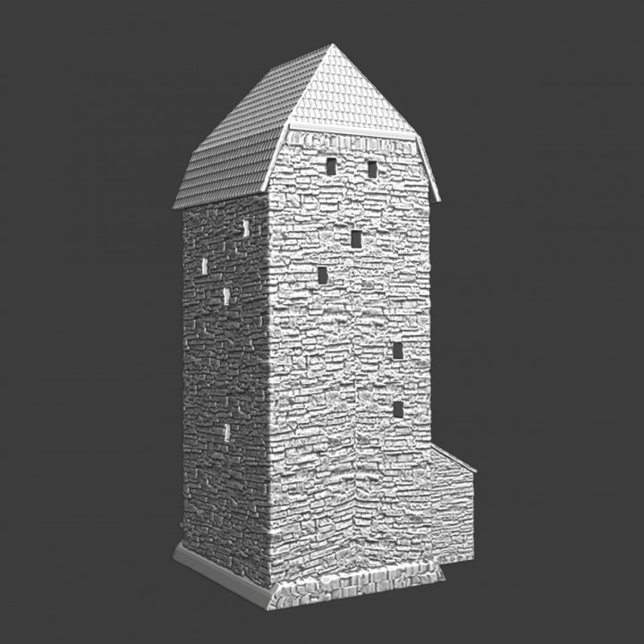 3D Printable Medieval German watch tower by Northern Crusades Miniatures