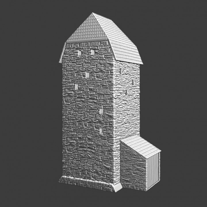 3D Printable Medieval German watch tower by Northern Crusades Miniatures