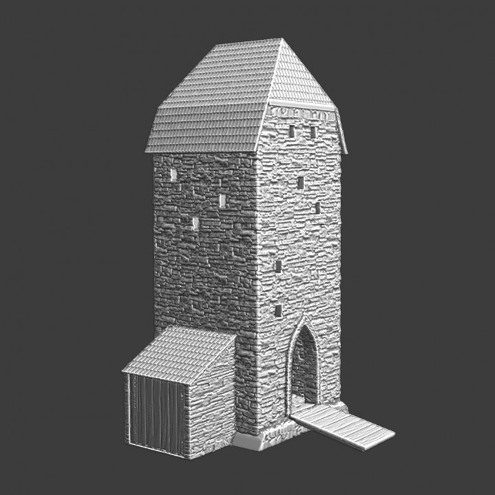 3D Printable Medieval German watch tower by Northern Crusades Miniatures