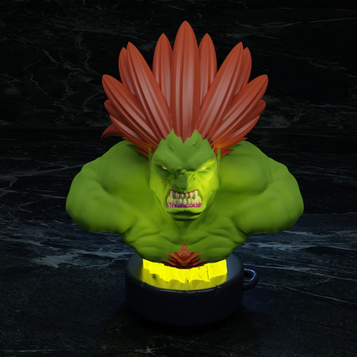 3D Printable Blanka - Street Fighter by Adrian Kim