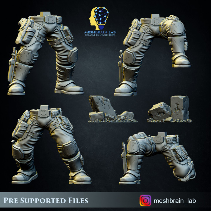 3D Printable Imperial Marine Scout Squad Builder by MeshBrain Lab