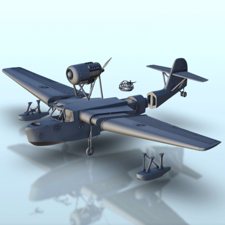 3D Printable Beriev MBR-2 bis - Soviet army WW2 Second World World East ...