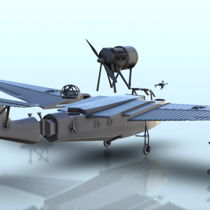 3D Printable Beriev MBR-2 bis - Soviet army WW2 Second World World East ...