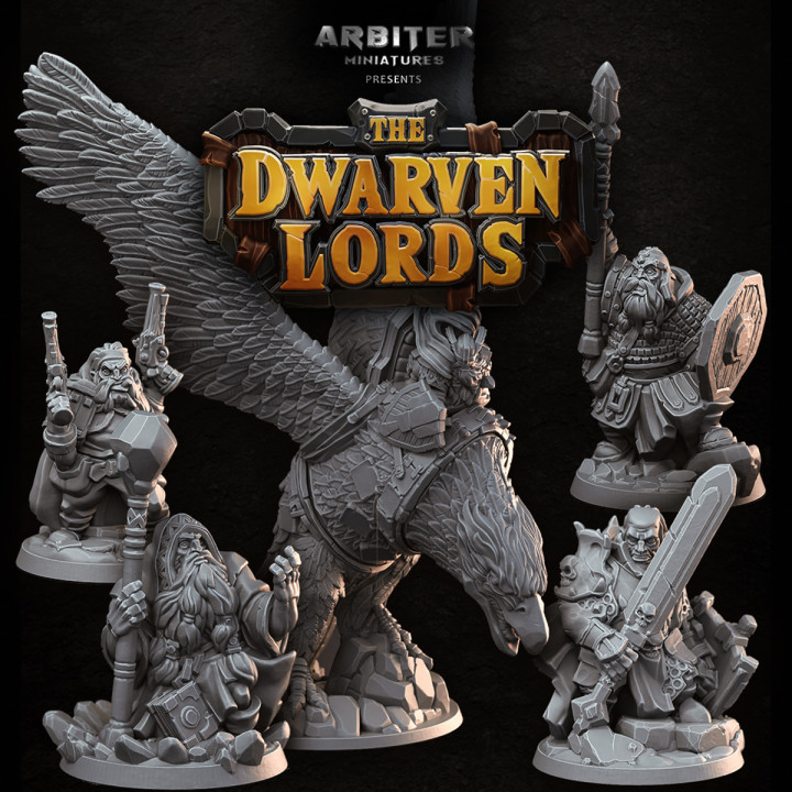 3D Printable Arbiter Miniatures Kickstarter 7: The Dwarven Lords by ...