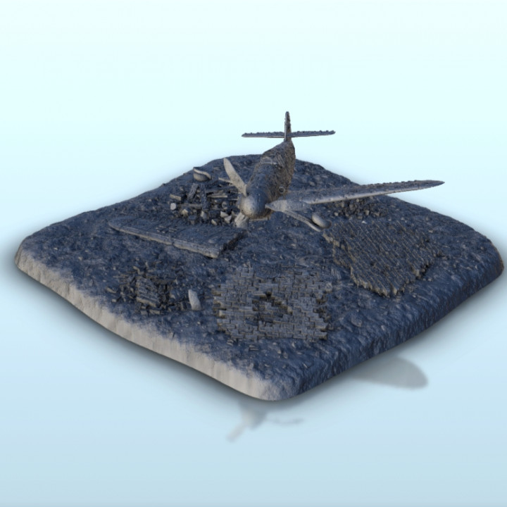 3D Printable Airplane carcass of crashed Messerschmitt Bf 109 - Germany ...