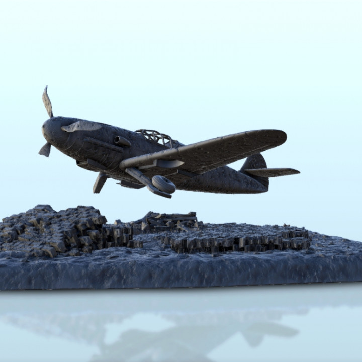 3D Printable Airplane carcass of crashed Messerschmitt Bf 109 - Germany ...