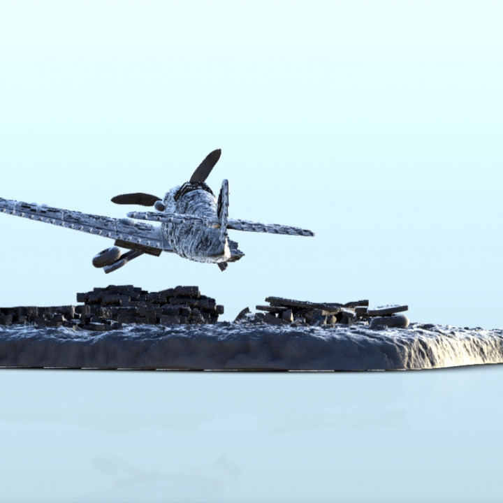 3D Printable Airplane carcass of crashed Messerschmitt Bf 109 - Germany ...