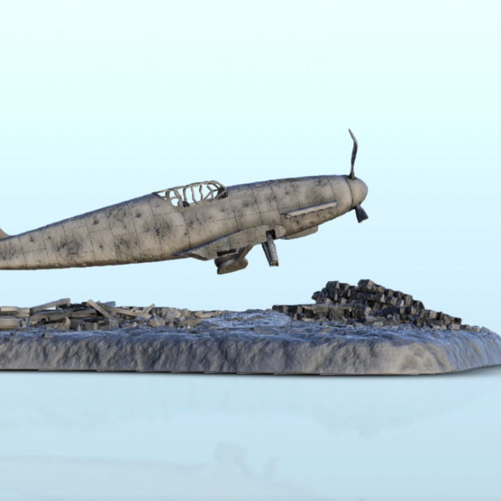 3D Printable Airplane carcass of crashed Messerschmitt Bf 109 - Germany ...