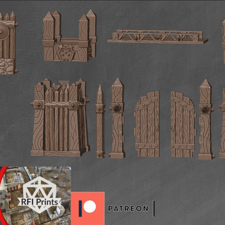 3D Printable Modular Palisade by RFIPRINTS