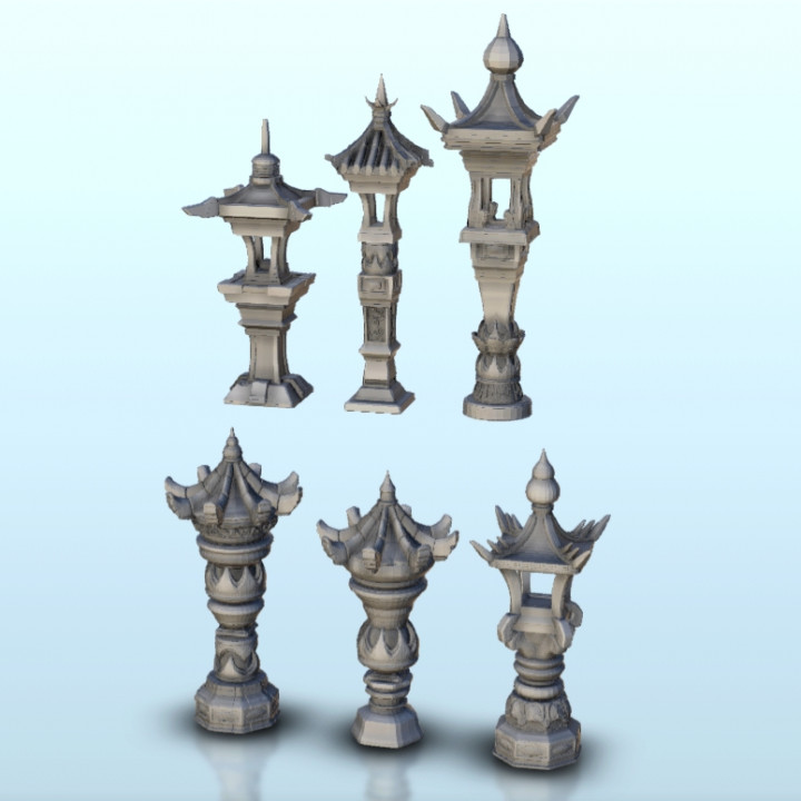 3D Printable Medieval chinese pack n°1 - Asian Asia Oriental Angkor ...
