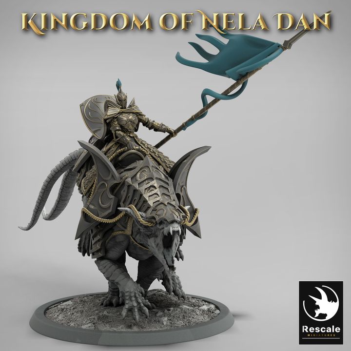 3D Printable Banner Elves on Siri Run by Rescale Miniatures