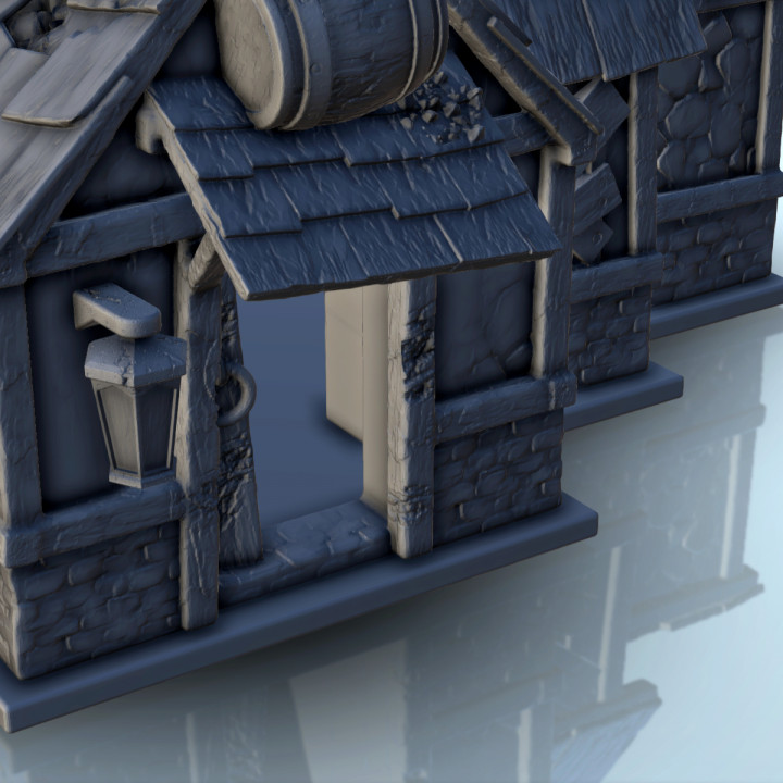 3D Printable Medieval storage warehouse with pulley extension for ...