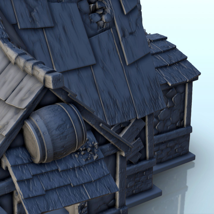 3D Printable Medieval storage warehouse with pulley extension for ...