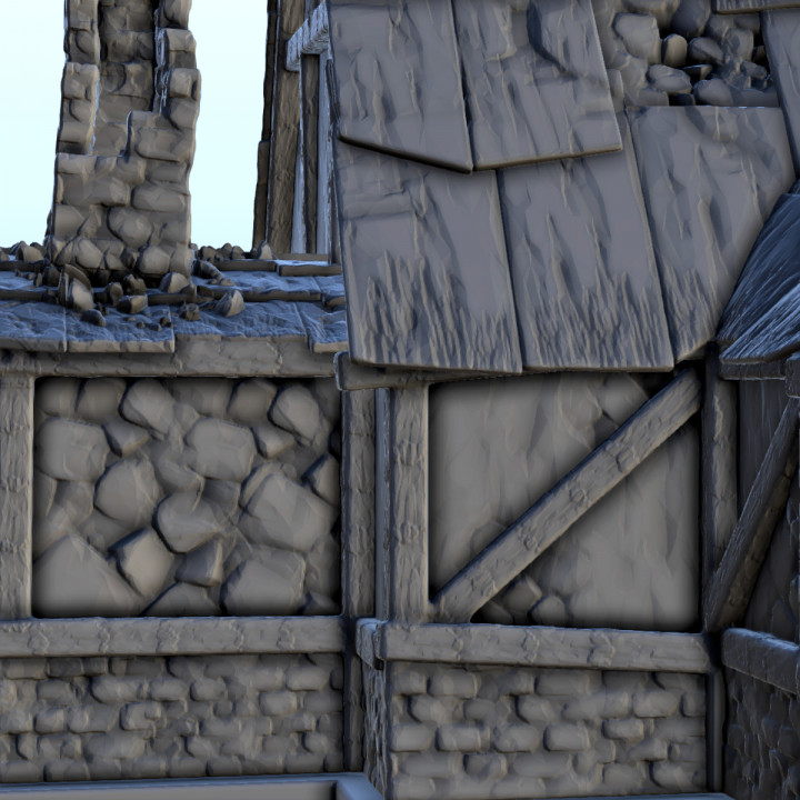 3D Printable Medieval storage warehouse with pulley extension for ...