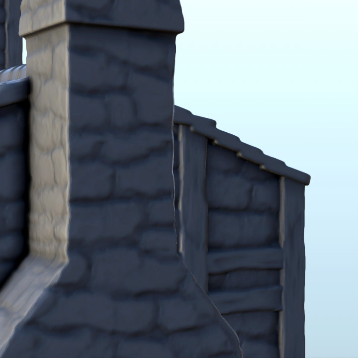 3D Printable Medieval tower building with canopy and chimney (13 ...