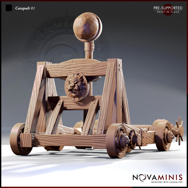 3D Printable Catapult 01 by NOVAMINIS