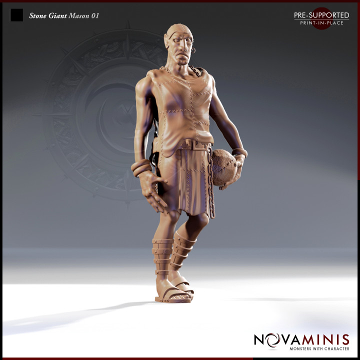 3D Printable Stone Giant Mason 01 by NOVAMINIS