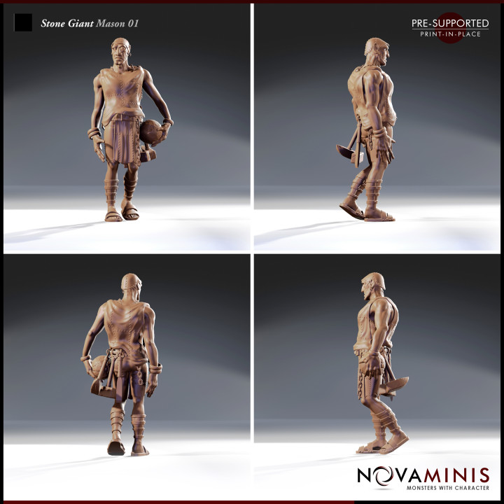 3D Printable Stone Giant Mason 01 by NOVAMINIS
