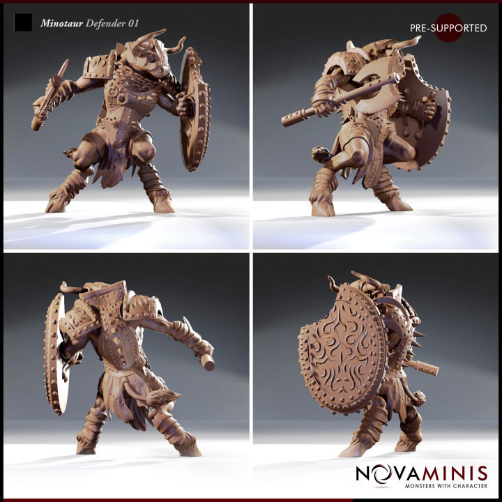 3D Printable Minotaur Defender 01 by NOVAMINIS 3D Printable Minotaur Defender 01 by NOVAMINIS
