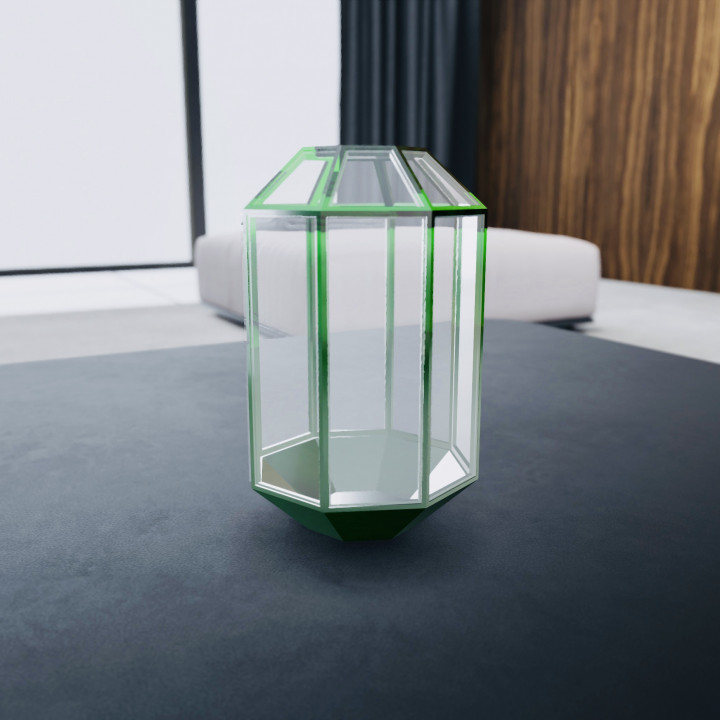 3D Printable OCTAGON TERRARIUM / MOSSARIUM FRAME by Lazy Bear