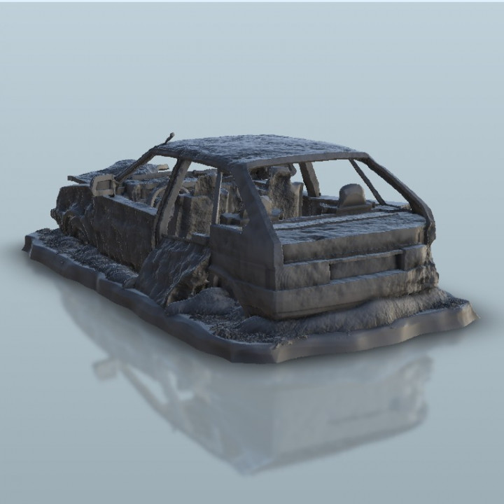 3D Printable Old car weckrage - WW3 Cold War miniatures Scenery 28mm ...