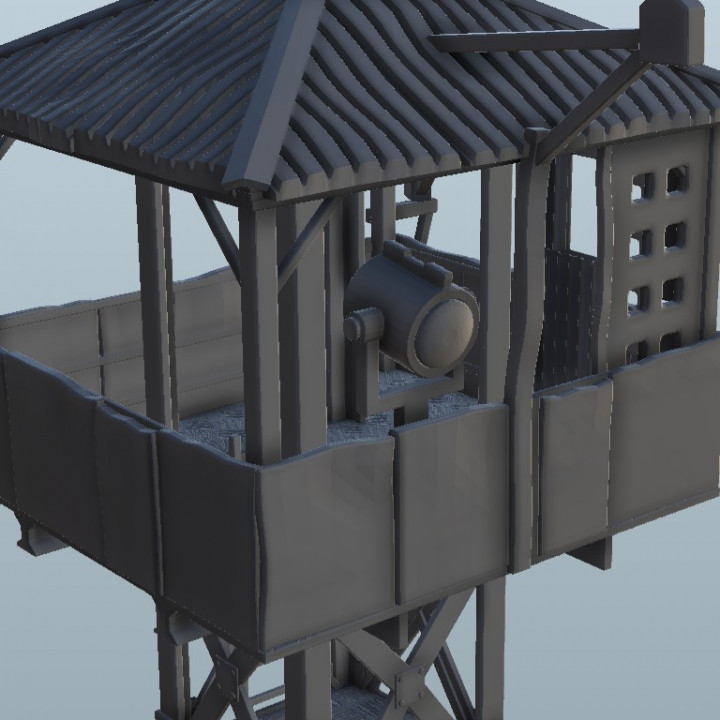 3D Printable Sheltered guard tower - WW3 Cold War miniatures Scenery ...