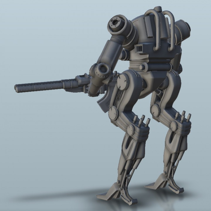 3D Printable Robot Auto-canon - Future Sci-Fi SF Post apocalyptic ...