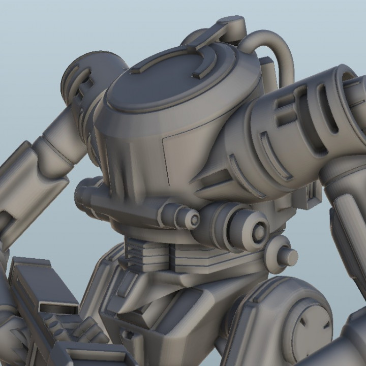 3D Printable Robot Auto-canon - Future Sci-Fi SF Post apocalyptic ...