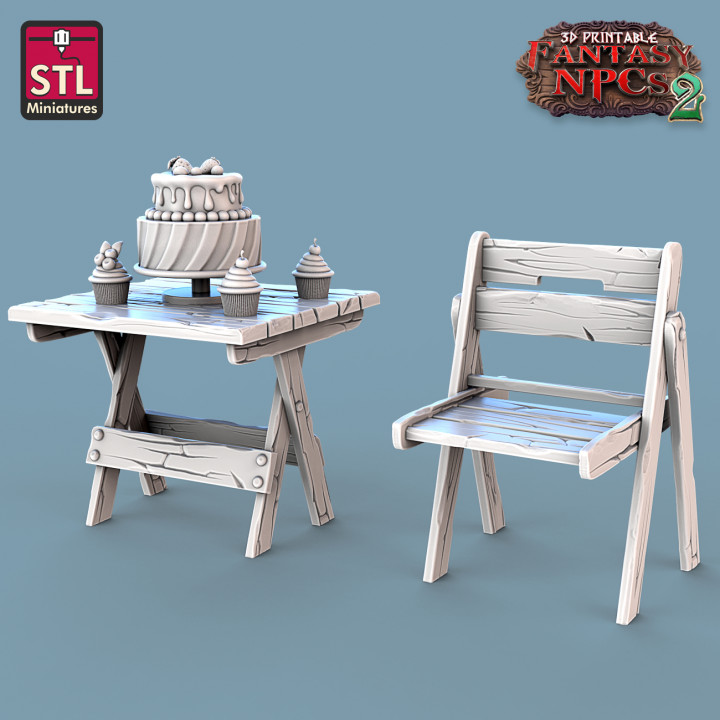 3D Printable Fantasy NPCs 2 - Candy Seller Set by STL Miniatures