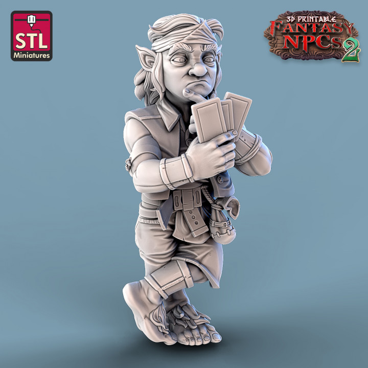 3D Printable Fantasy NPCs 2 - Card Players Set by STL Miniatures