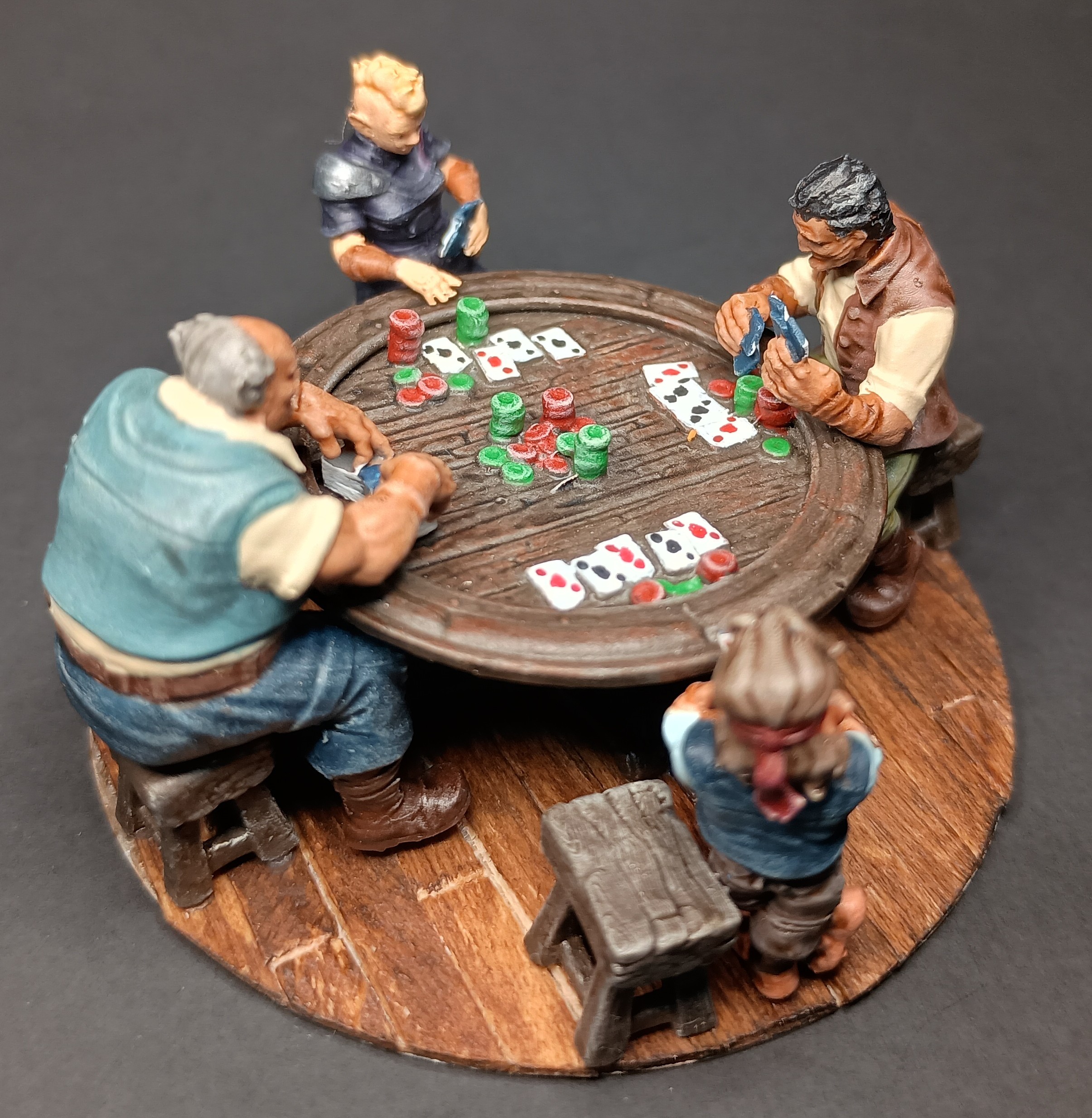 3D Printable Fantasy NPCs 2 - Card Players Set by STL Miniatures