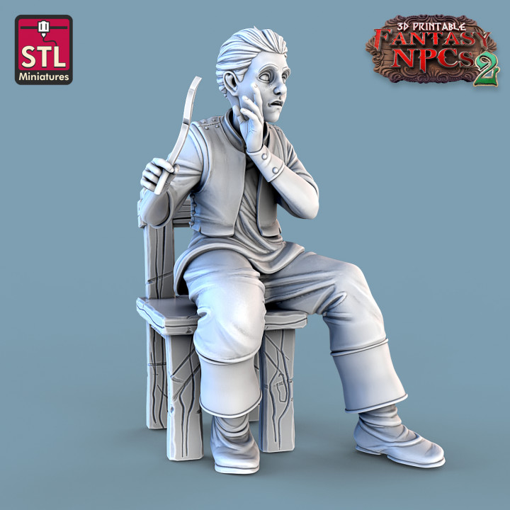 3D Printable Fantasy NPCs 2 - Classroom Set by STL Miniatures
