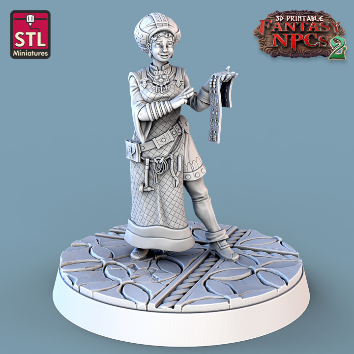 3D Printable Fantasy NPCs 2 - Jewelers Set by STL Miniatures
