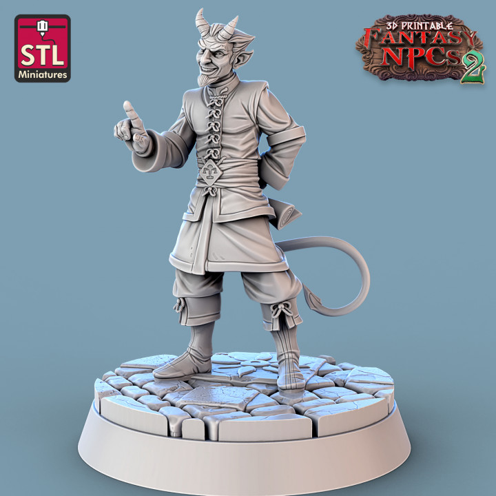 3D Printable Fantasy NPCs 2 - Magistrate Set by STL Miniatures